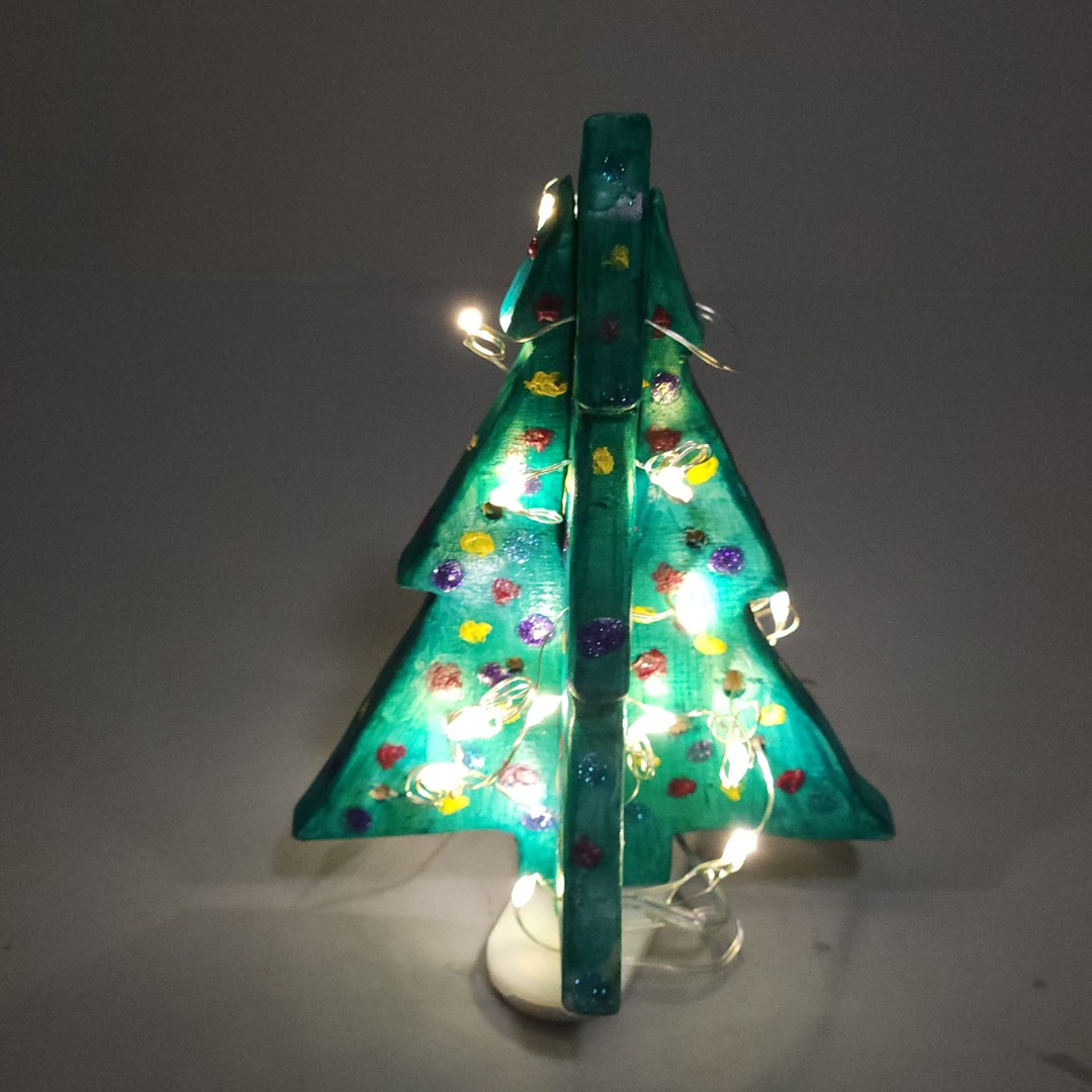 6" LED Lighted Table Top Christmas Tree - Etsy