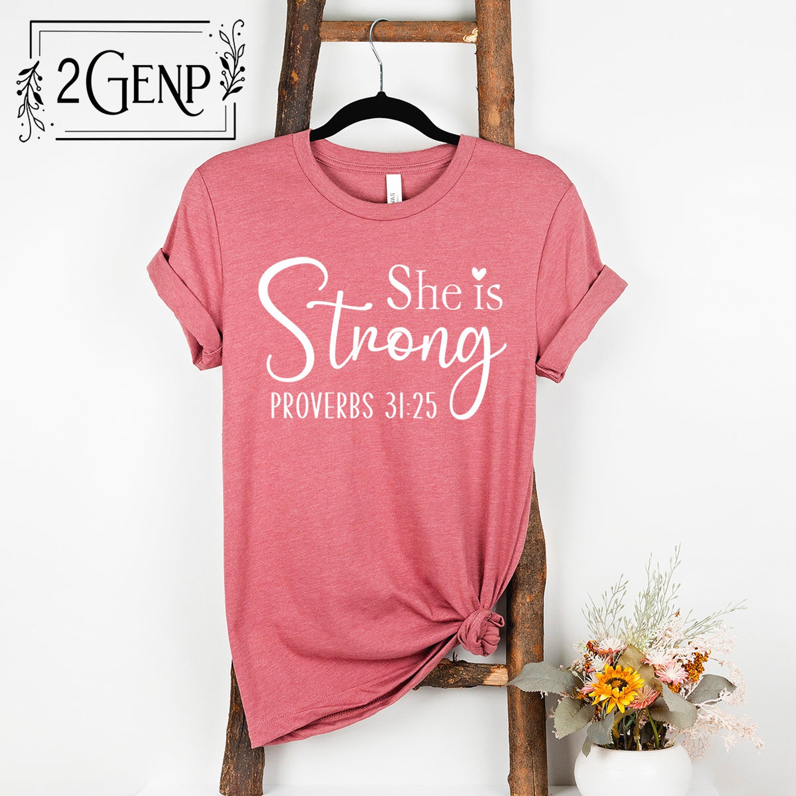 She is Strong T-shirt, Proverbs 31:25 T-shirt, Christian T-shirt ...