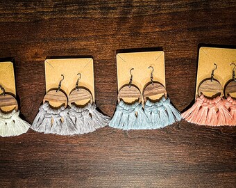 Macrame Earrings - Etsy