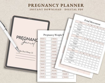 Pregnancy Planner Digital, Printable Pregnancy Journal, Expecting Mom ...