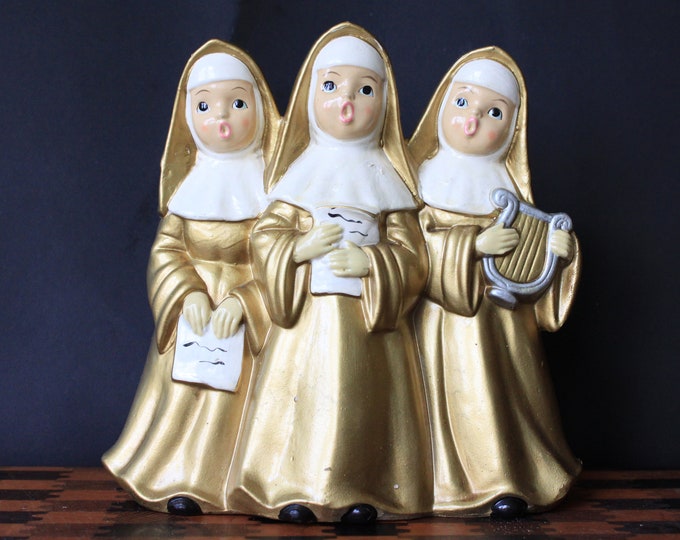 Singing Nuns Plastic Blow Mold Music Box for Vintage Religious ...