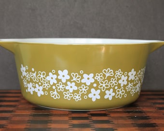 Pyrex Green Flowers - Etsy