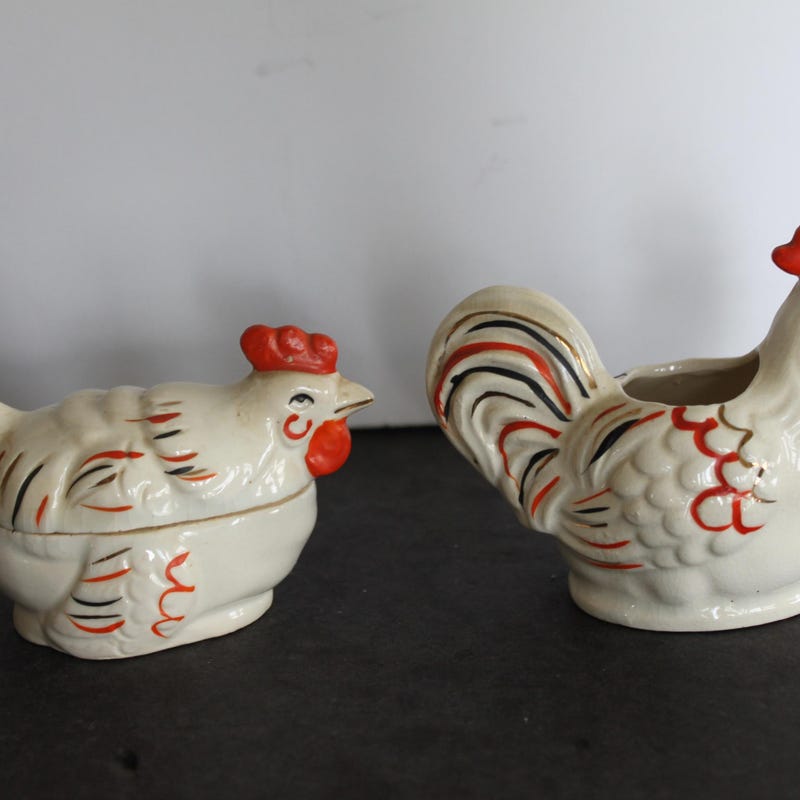 Chicken Creamer Sugar Set - Etsy
