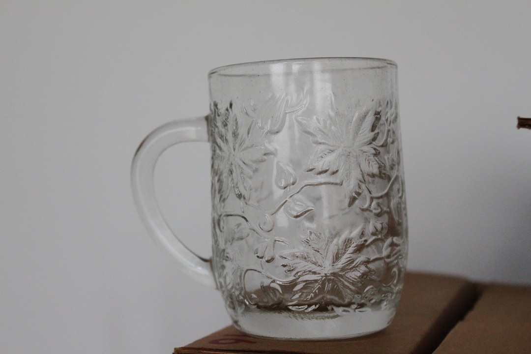 Vintage Fantasia Princess House Glass Mug Set. Set of 4, in Original ...