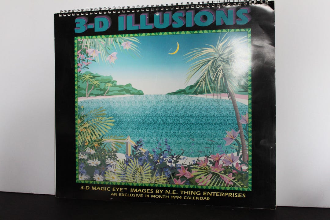 Vintage 1994 3D Illusions Calendar. Magic Eye Calendar, Retro 90s Kid ...