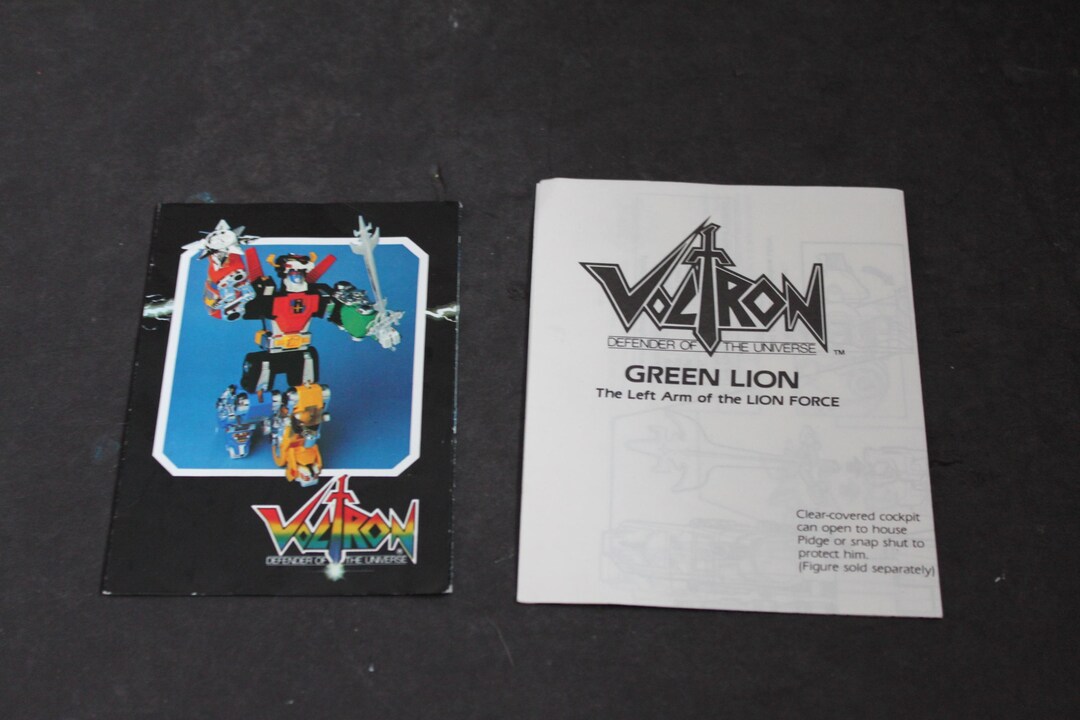 Vintage Voltron Manual or Brochure. CHOOSE, Replacement Piece, Gift for ...
