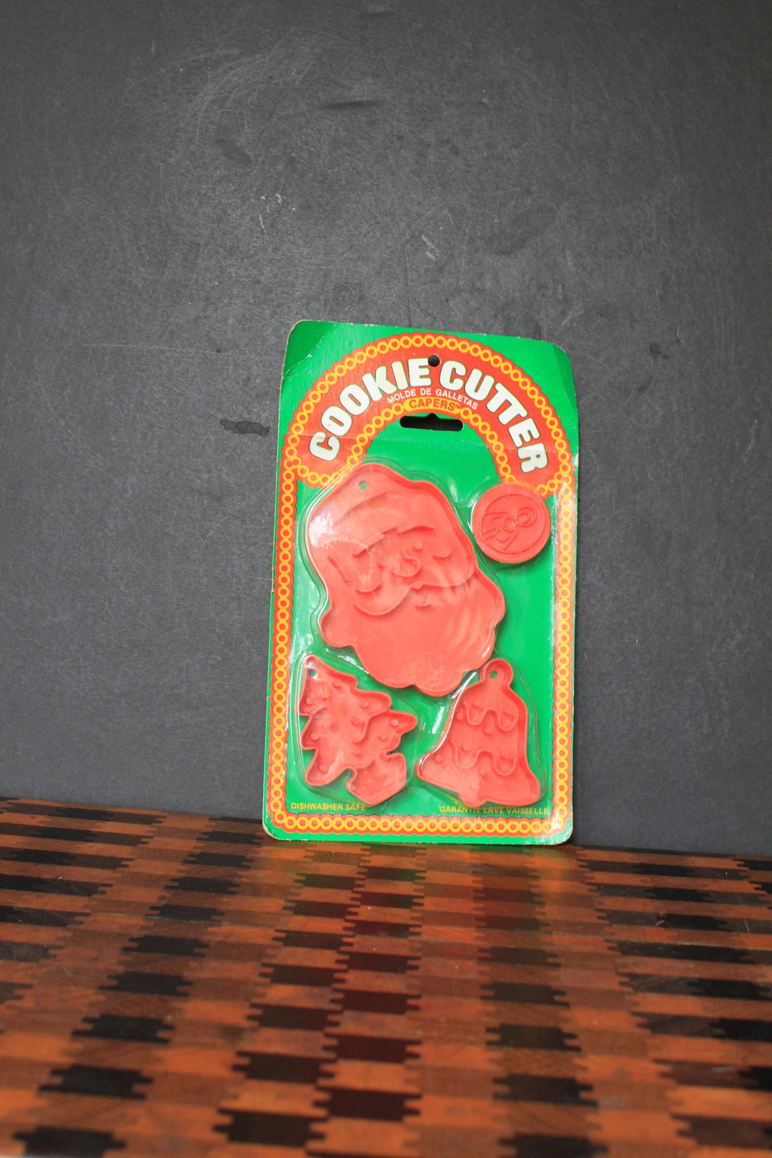 Vintage Christmas Cookie Cutters. Red Plastic, New in Original Package ...