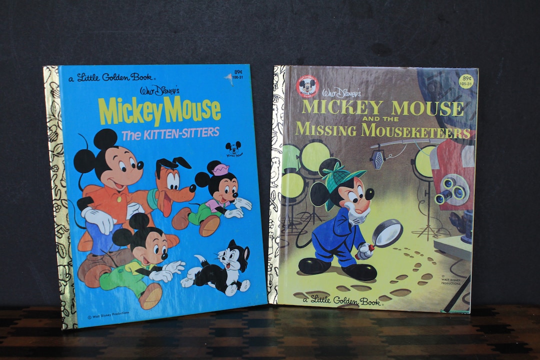Vintage Mickey Mouse Childrens Books. A Little Golden Book, Walt Disney ...