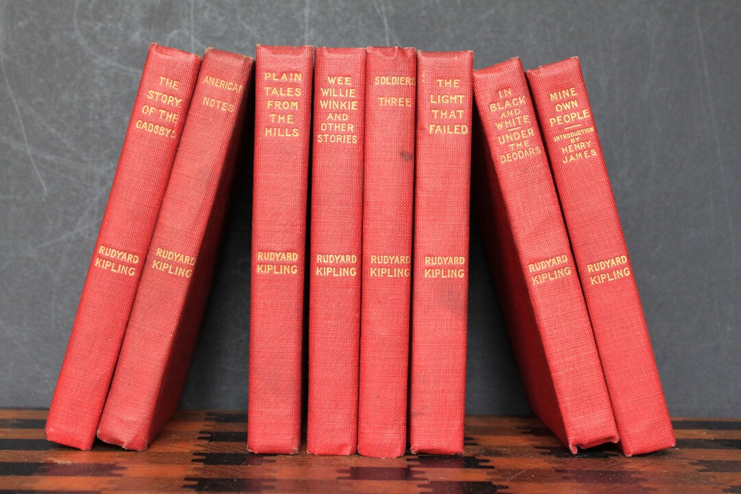 Rudyard Kipling Book for Vintage Office Shelf Decor, Choose From 8 ...