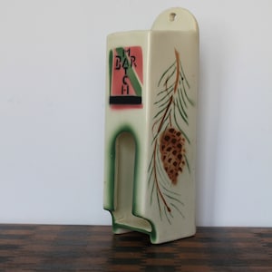 Vintage Match Bar Ceramic Holder. Wall Hanging Dispenser, Matchbook ...