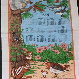 Vintage Kitchen Calendar Towel. Rustic Country Farmhouse Kitchen ...