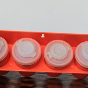 Vintage Tupperware Wall Mount Spice Rack. CHOOSE From Orange or Yellow ...
