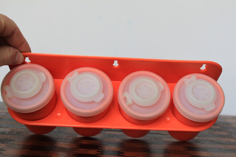 Vintage Tupperware Wall Mount Spice Rack. CHOOSE From Orange - Etsy