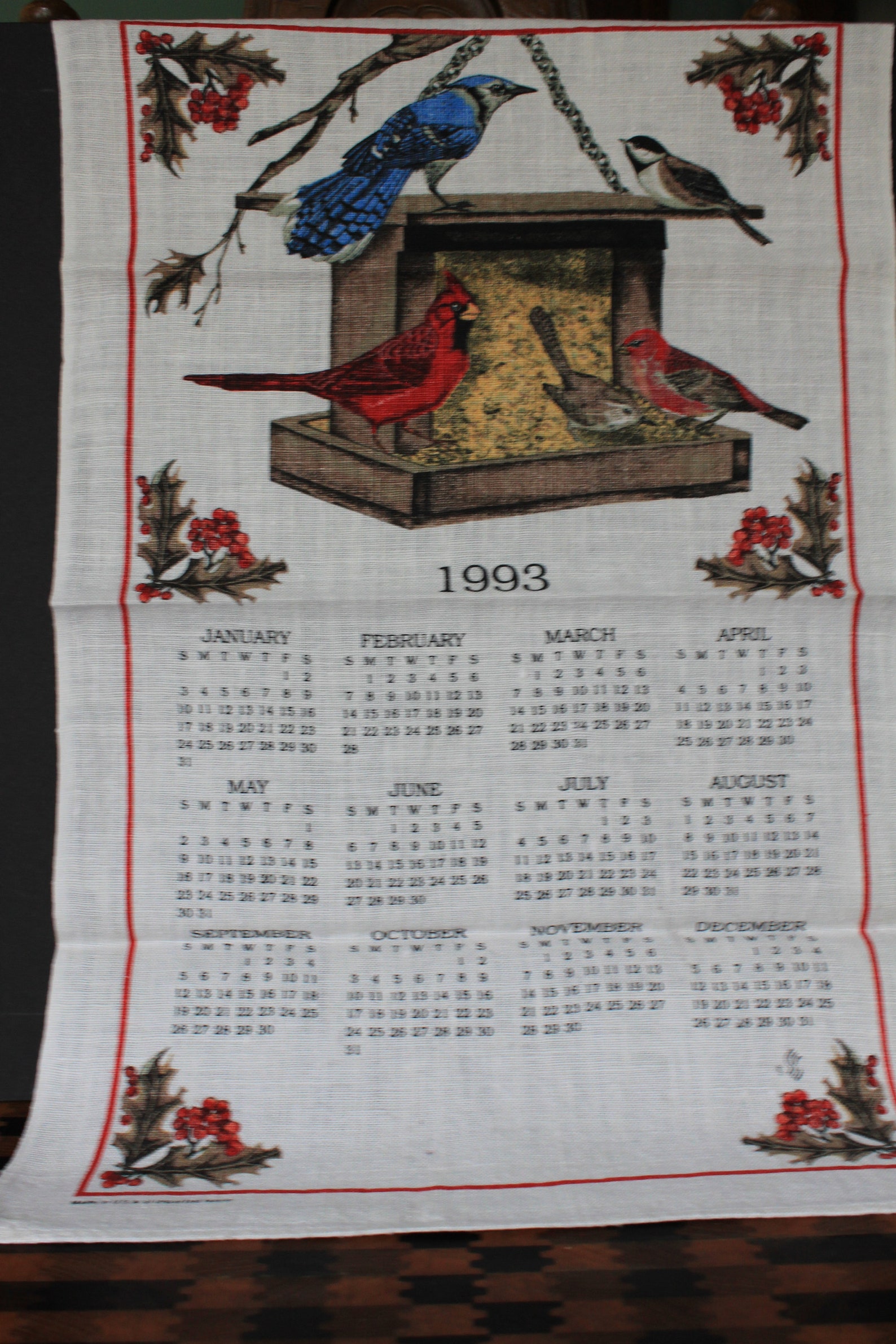 Vintage Kitchen Calendar Towel. Rustic Country Farmhouse Kitchen ...