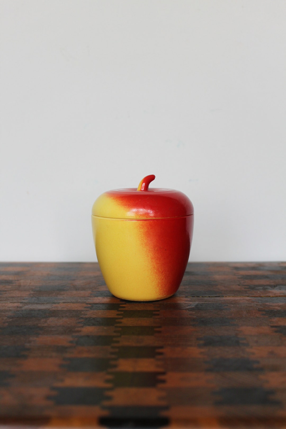 Vintage Hazel Atlas Apple Jar. Milk Glass Jam Jar, Cottagecore, Country ...