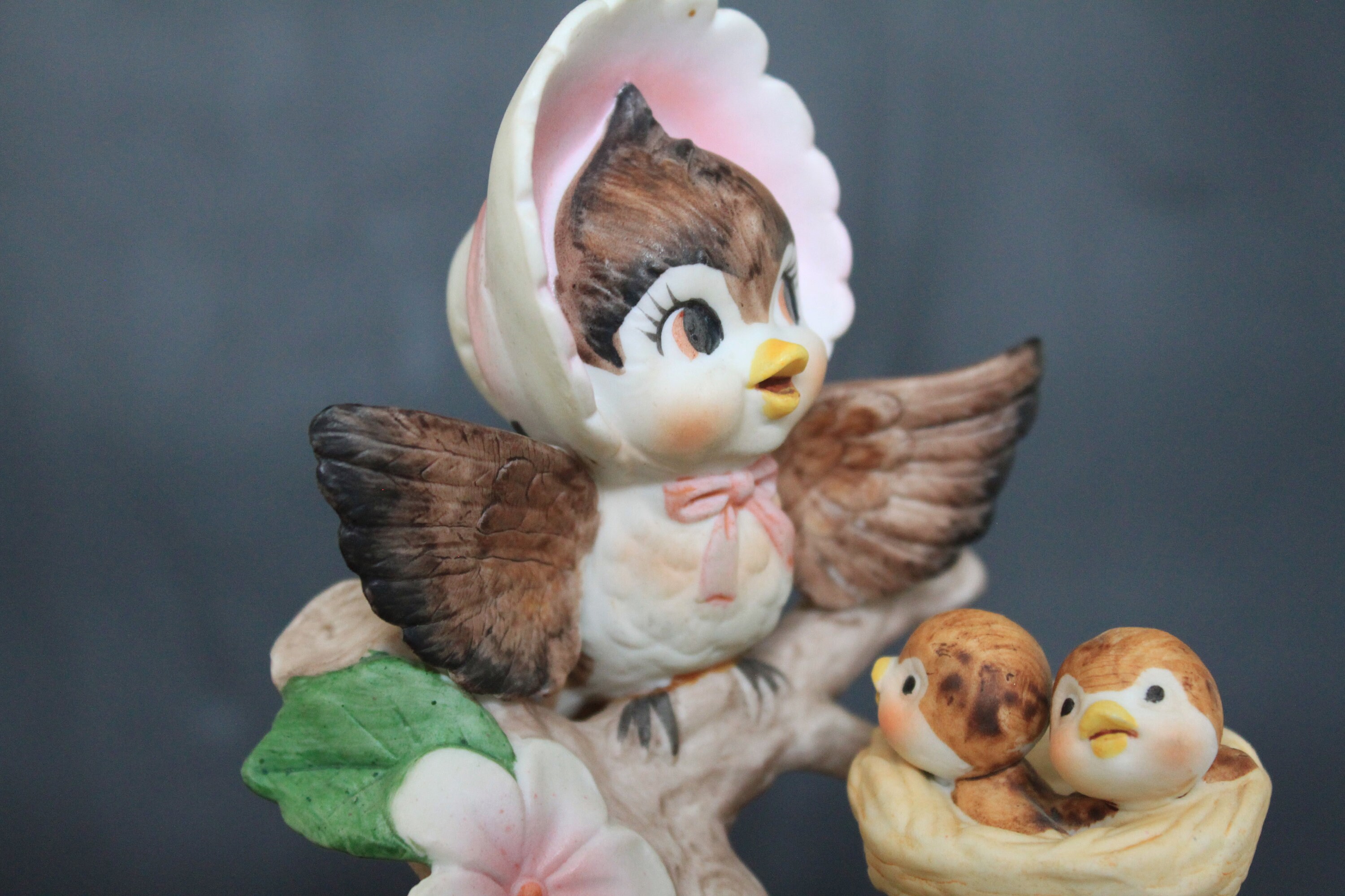 Vintage Bird Music Box Anthropomorphic Mom Robin With Baby | Etsy