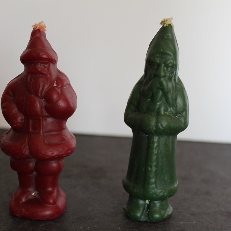 Vintage Santa Candle - Etsy