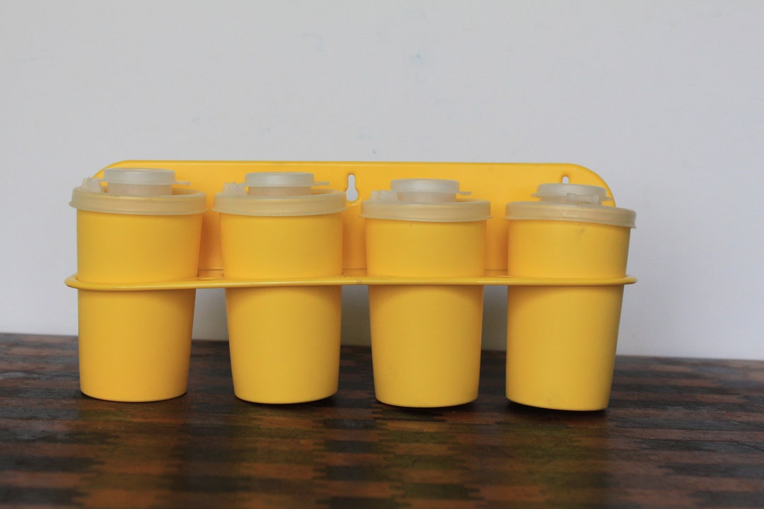Vintage Tupperware Wall Mount Spice Rack. CHOOSE From Orange or Yellow ...