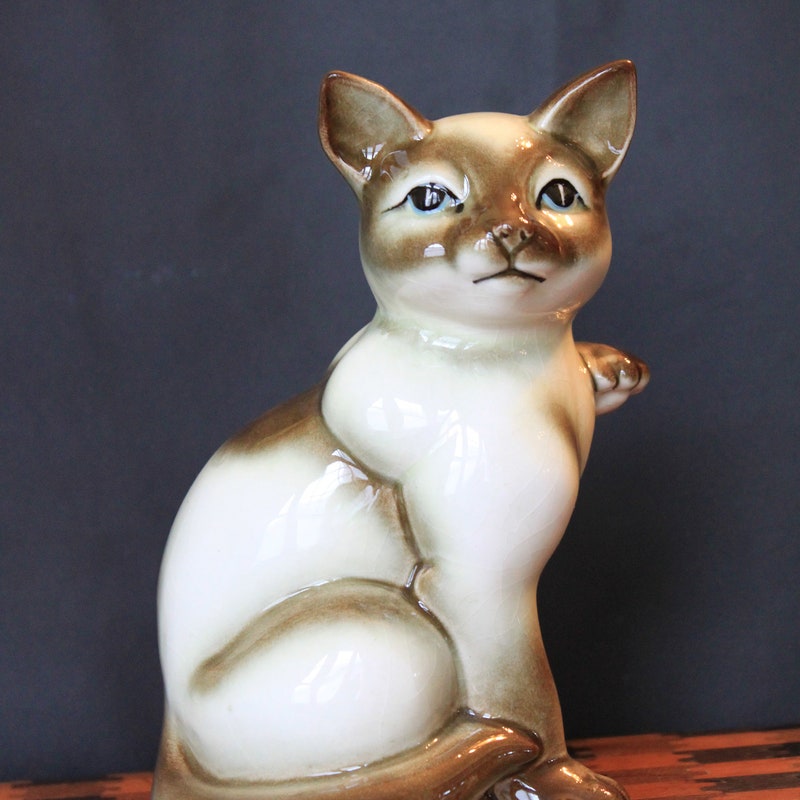 Siamese Cat Statue - Etsy