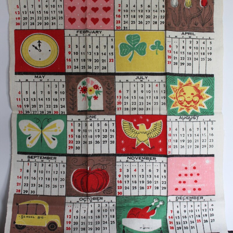 1958 Calendar - Etsy