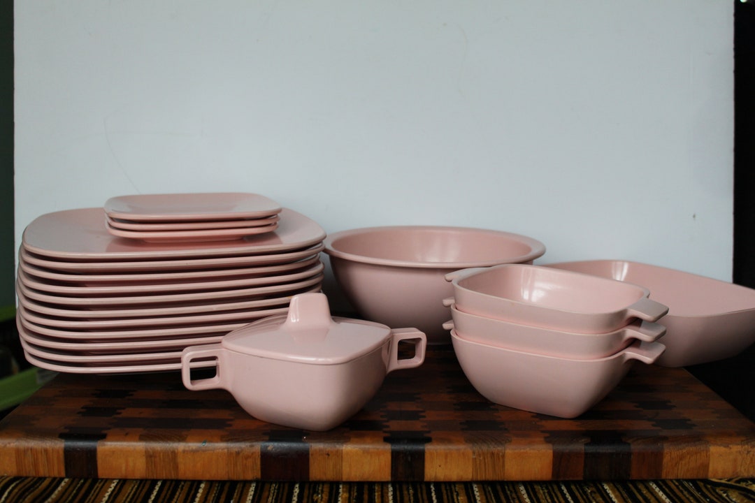 Vintage Pink Melamine Dish. CHOOSE, Brookpark Modern Design ...