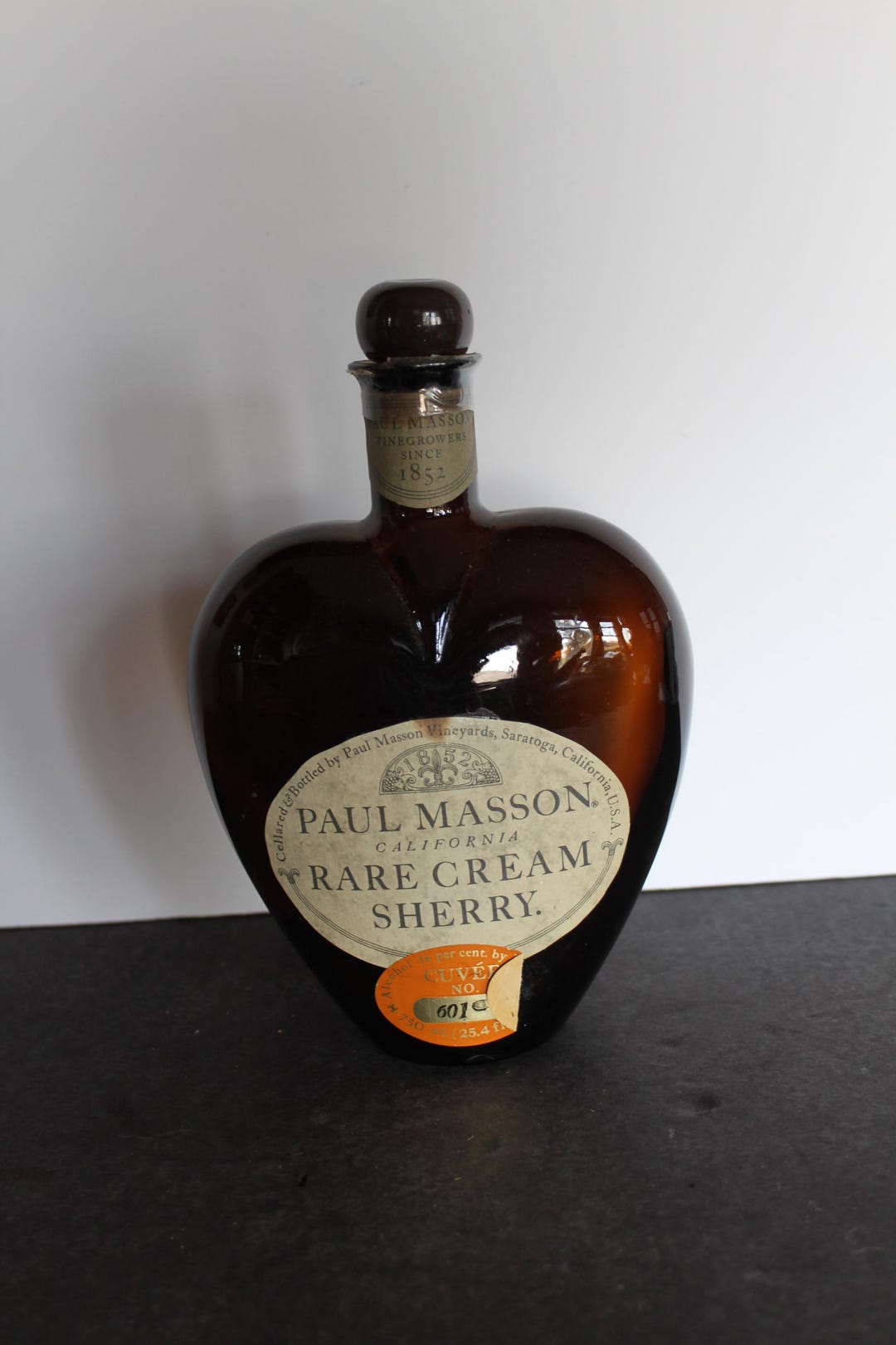 Vintage Paul Masson Heart Shaped Bottle. CHOOSE, Rare Cream Sherry ...
