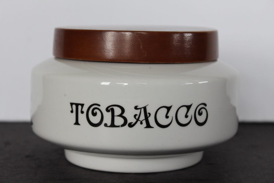 Vintage Tobacco Humidor. White Ceramic, Whitecross Product, Made in ...