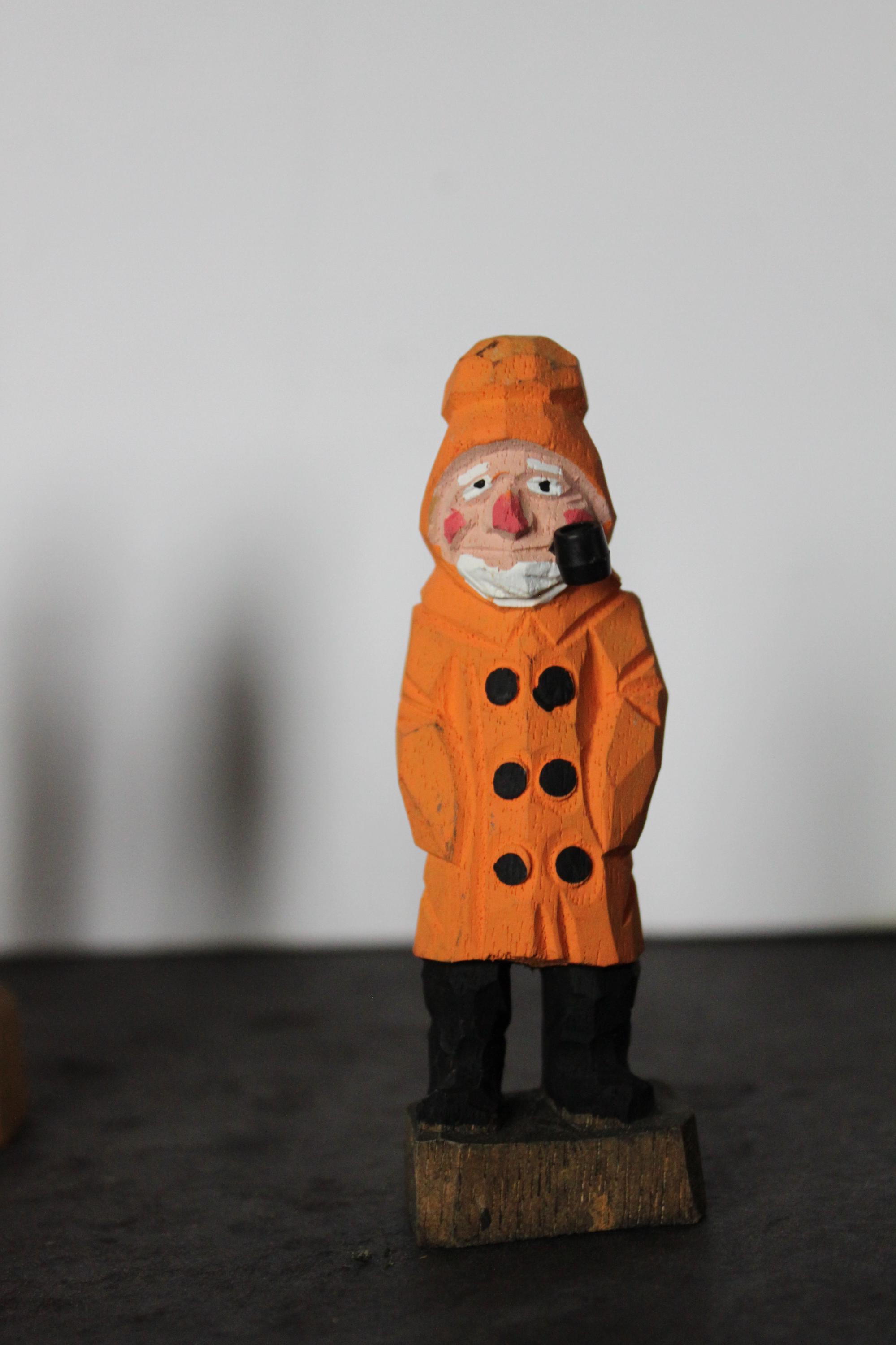 Vintage Wooden Captain and Sailor Figurines. CHOICE, Smoking Pipe ...