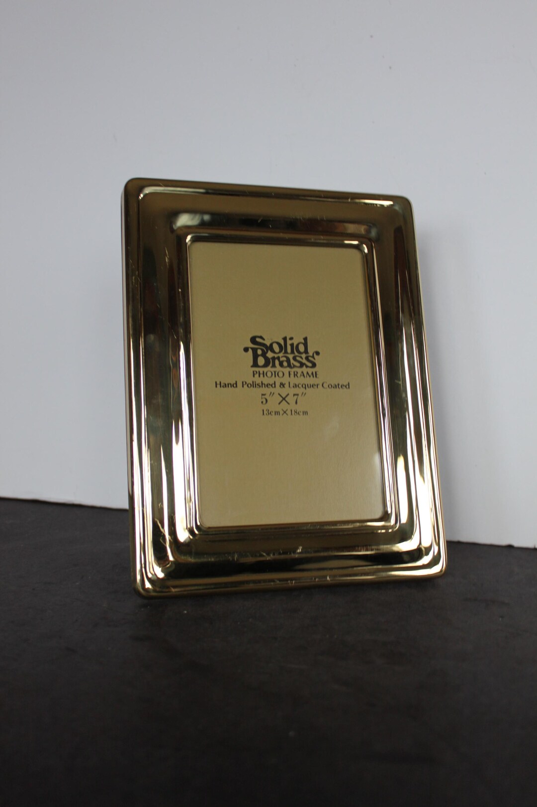 Vintage Solid Brass Picture Frame. Rectangle Shape, 5x7 Photo Holder ...