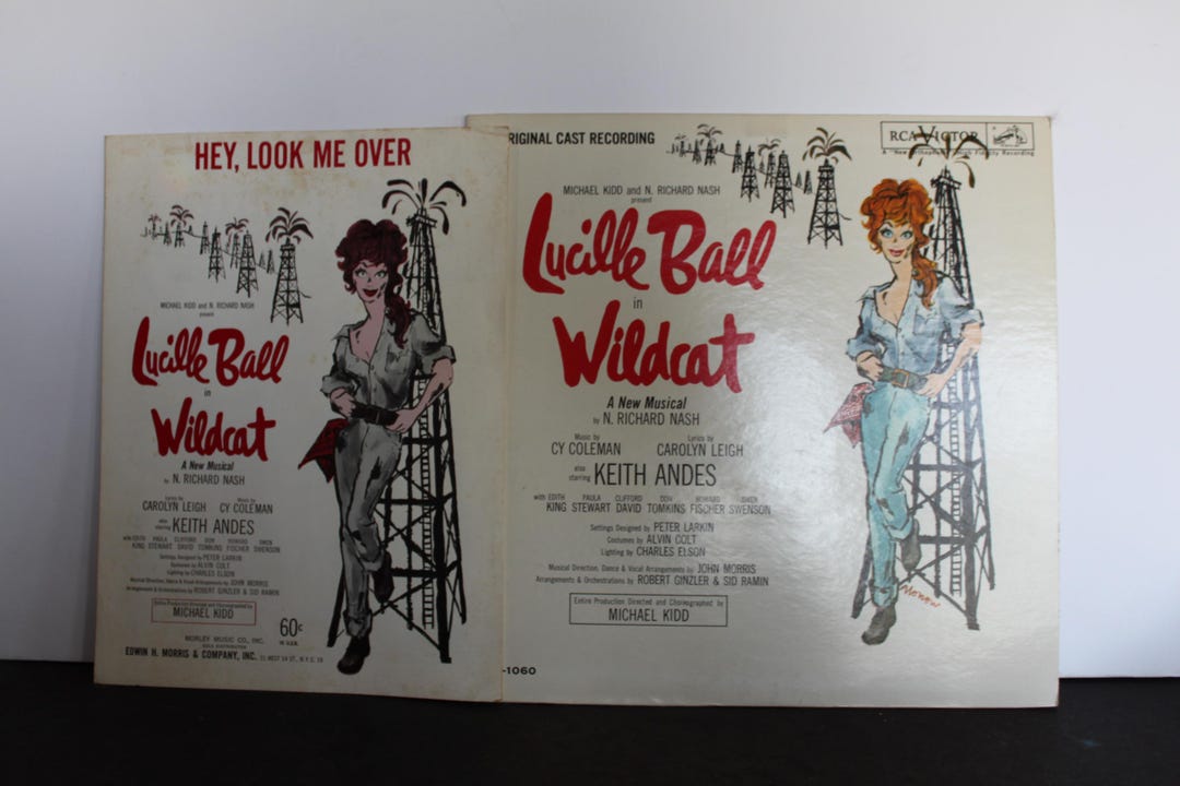 Vintage Lucille Ball Wildcat Record and Sheet Music. Morley Music Co, Hey, Look Me Over Music ...