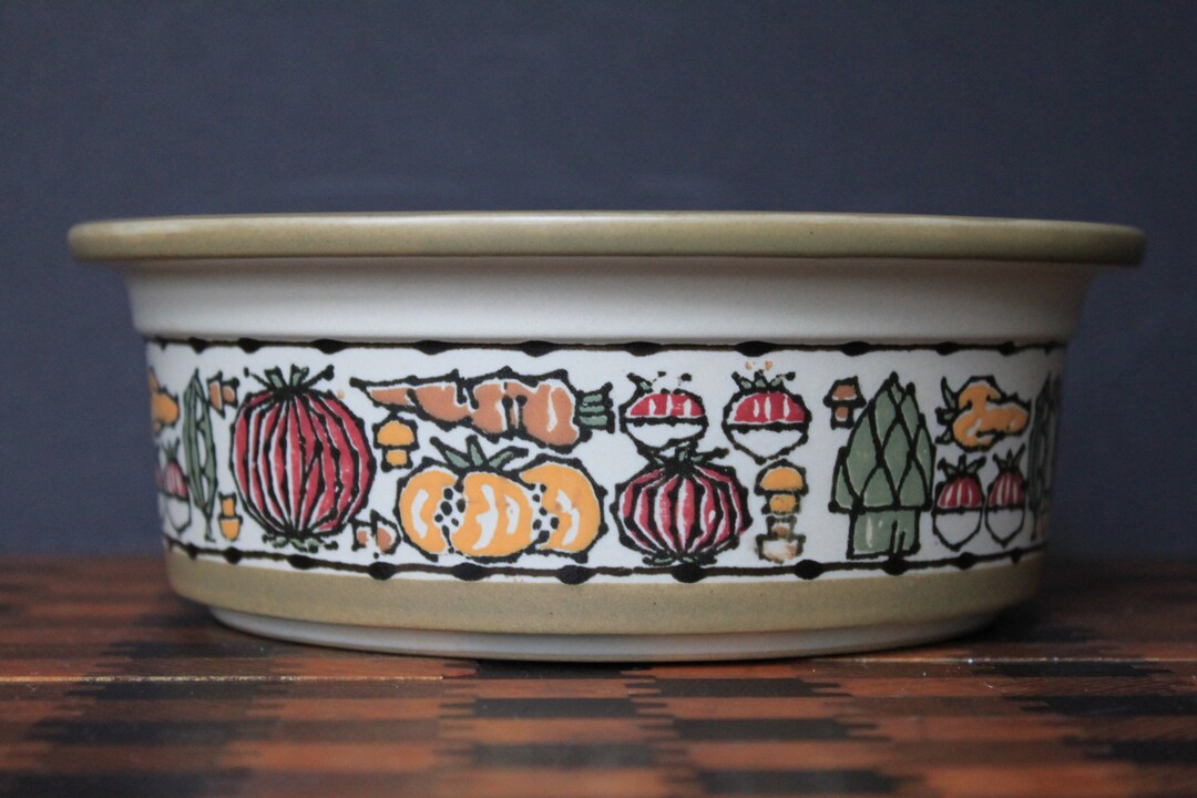 Vintage Rustic Vegetable Bowl. Stoneware, Serving Bowl, Cottagecore ...