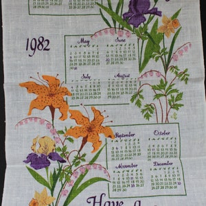 Vintage Kitchen Calendar Towel. Rustic Country Farmhouse Kitchen ...