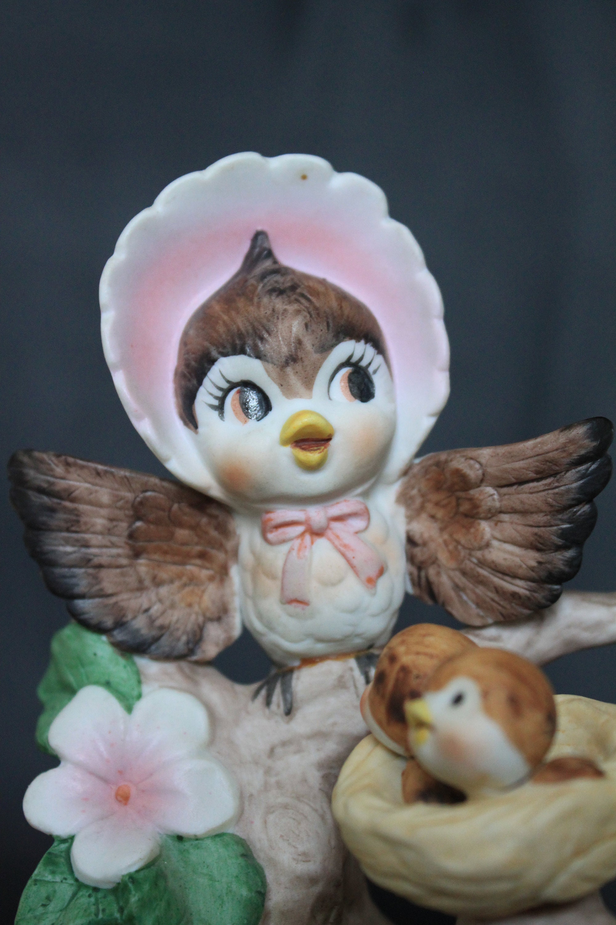 Vintage Bird Music Box Anthropomorphic Mom Robin With Baby - Etsy