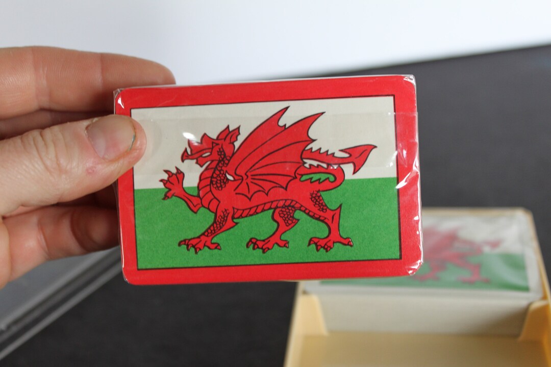 Vintage Welsh Flag Playing Cards. Set of 2, in Original Packaging, NOS ...