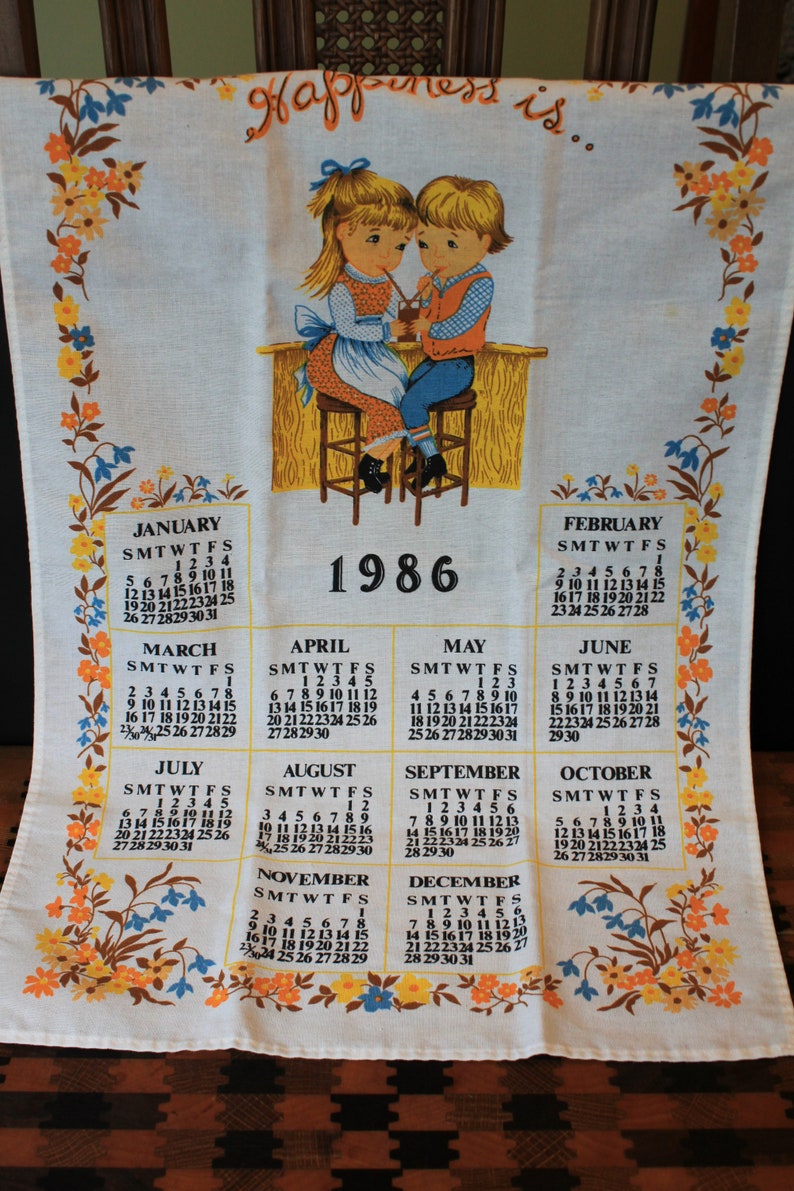 Vintage Kitchen Calendar Towels Choose One From 1966 1970 1971 - Etsy
