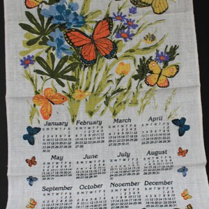 Vintage Kitchen Calendar Towel. Rustic Country Farmhouse Kitchen ...