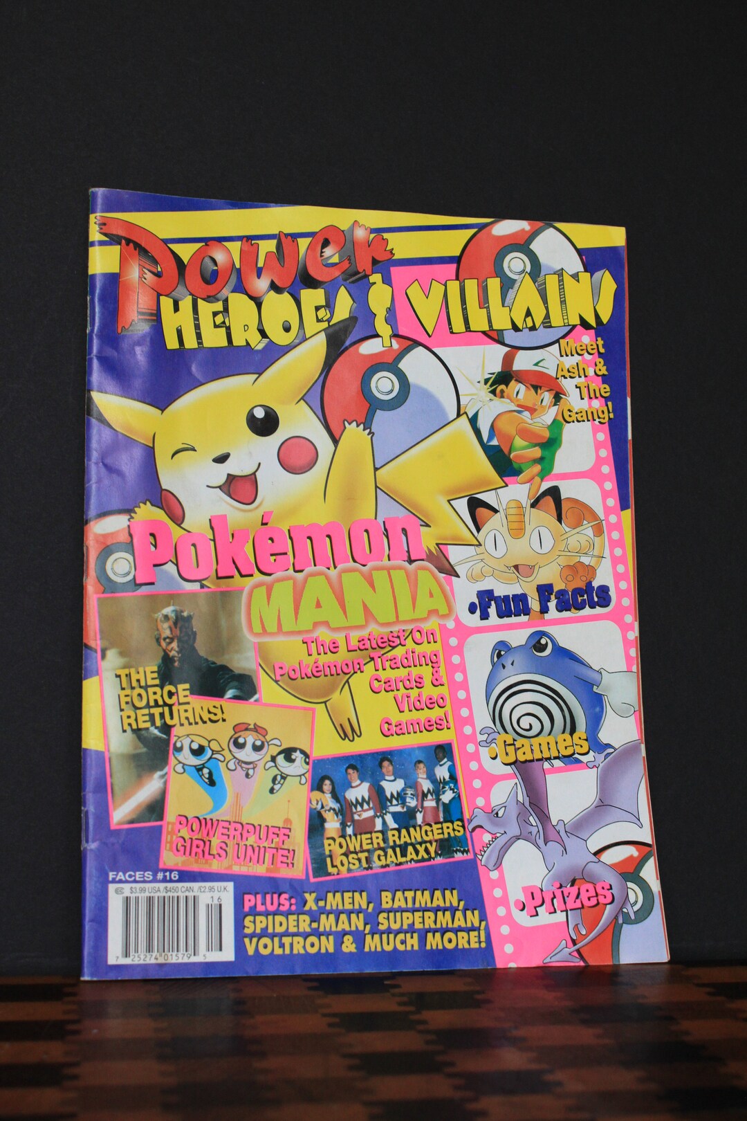 Vintage Pokemon Mania Power Heroes and Villains Magazine. 1999 ...