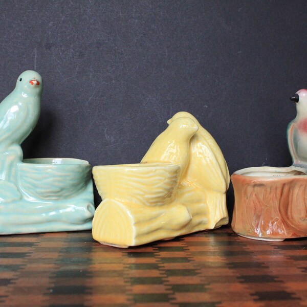 Ceramic Bird Planters - Etsy