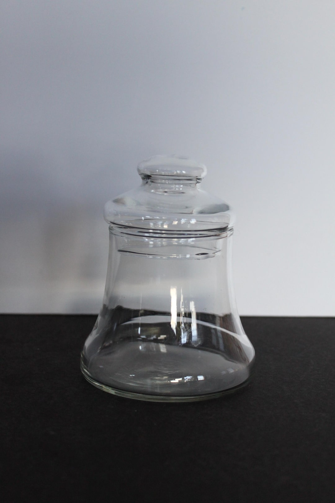 Vintage Clear Glass Bell Container. Libbey, Small Size, Apothecary Jar ...