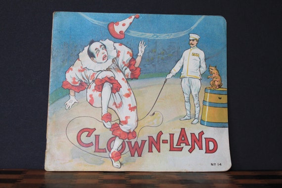 Clown Land Soft Cover Childrens Book for Vintage Play Room | Etsy