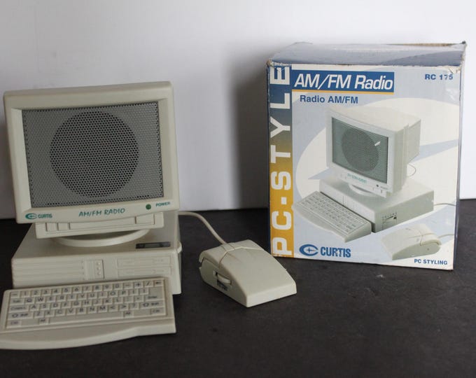 Vintage Computer Shaped Radio. WORKING, Original Box, Novelty, Desktop ...