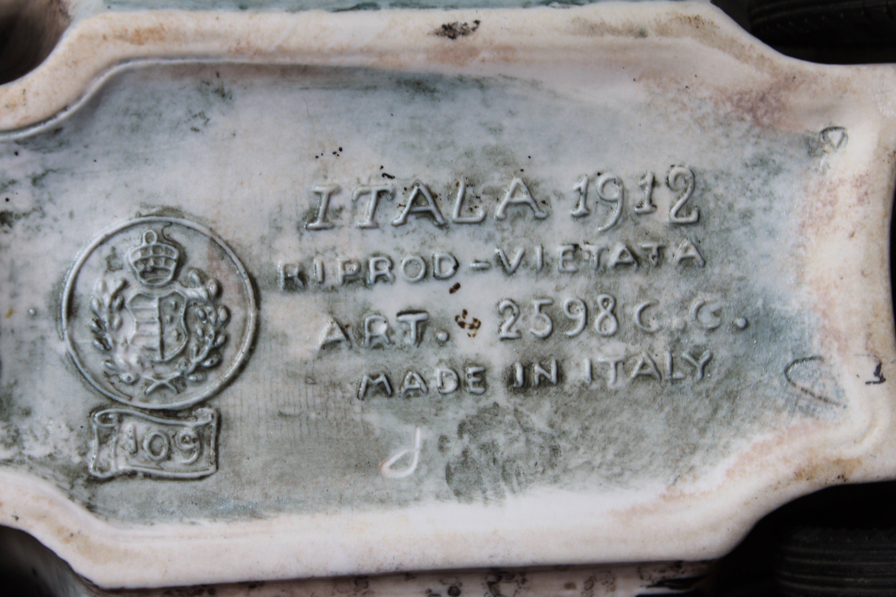 Vintage Itala 1912 Ceramic Bourbon Bottle. Riprod Vietata - Etsy