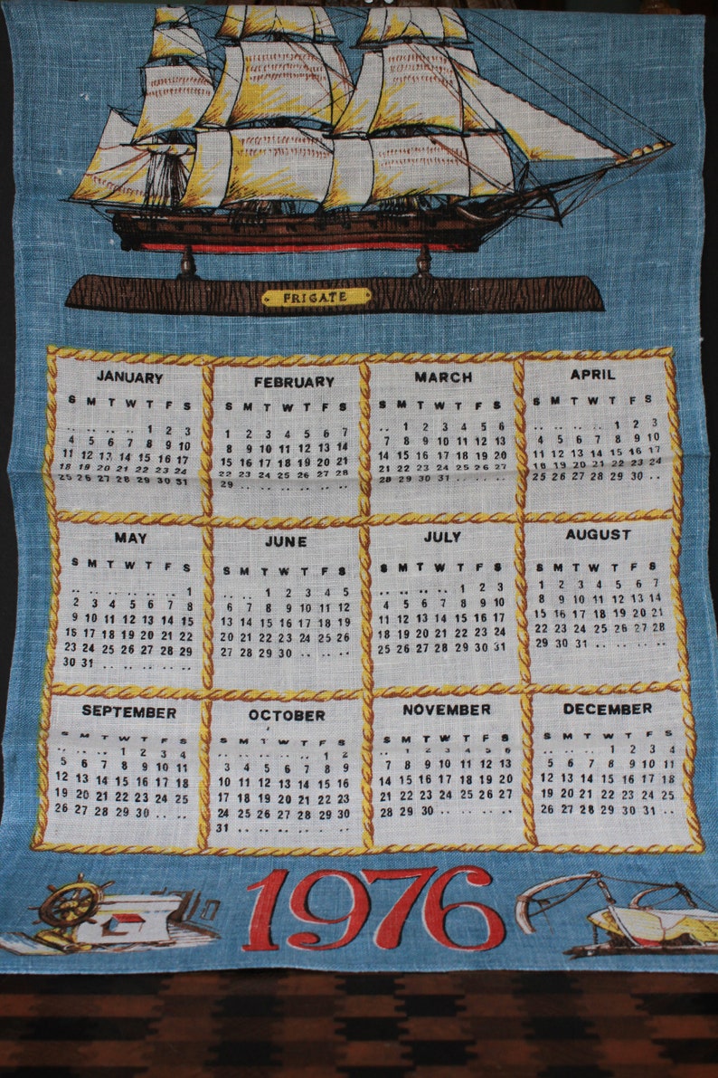 Vintage Kitchen Calendar Towels Choose One From 1966 1970 1971 - Etsy