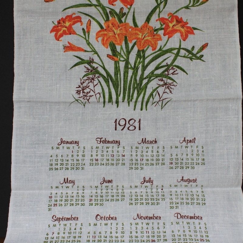 2025 Calendar Towels - Etsy