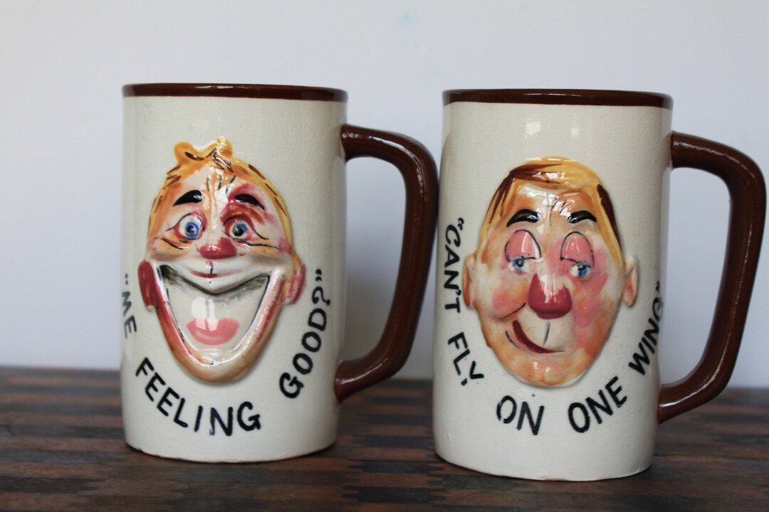 Vintage Enesco Drinking Mug. Choose 1 From 2, Funny, Humorous Beer Cup ...