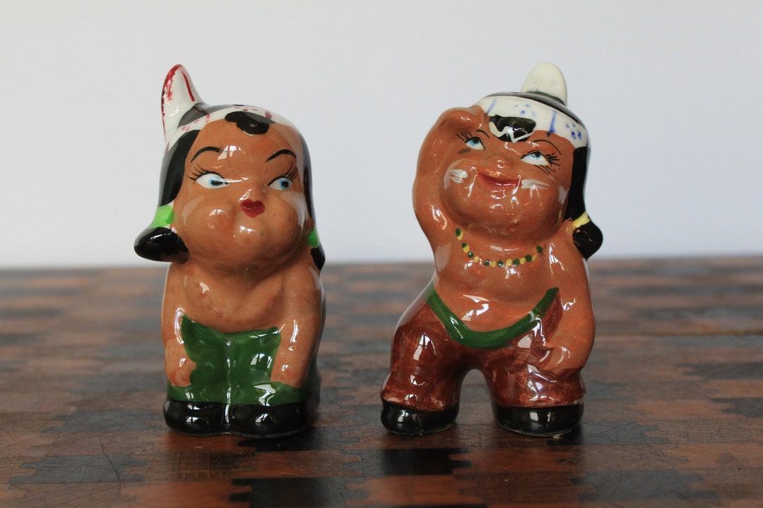 Vintage Native American Salt & Pepper Shakers. Palmar, Made Japan ...