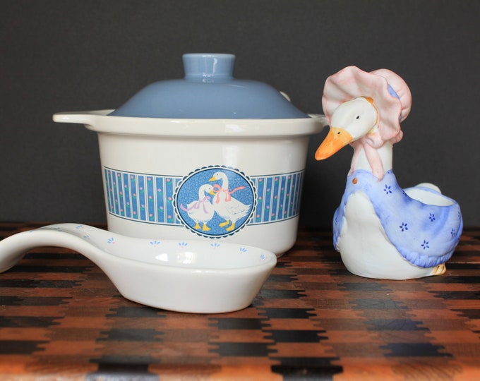 Goose Gift Set for Vintage Country Kitchen Ware. Tureen and Ladle ...