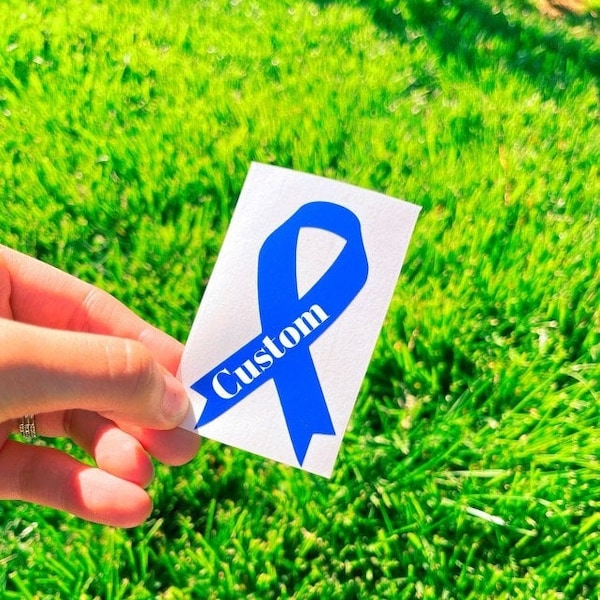 Pink Ribbon Decal - Etsy