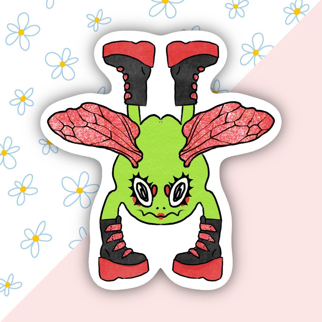 Goth Fairy Toad Sticker | Glitter Details & Glossy Finish | Die Cut - Etsy