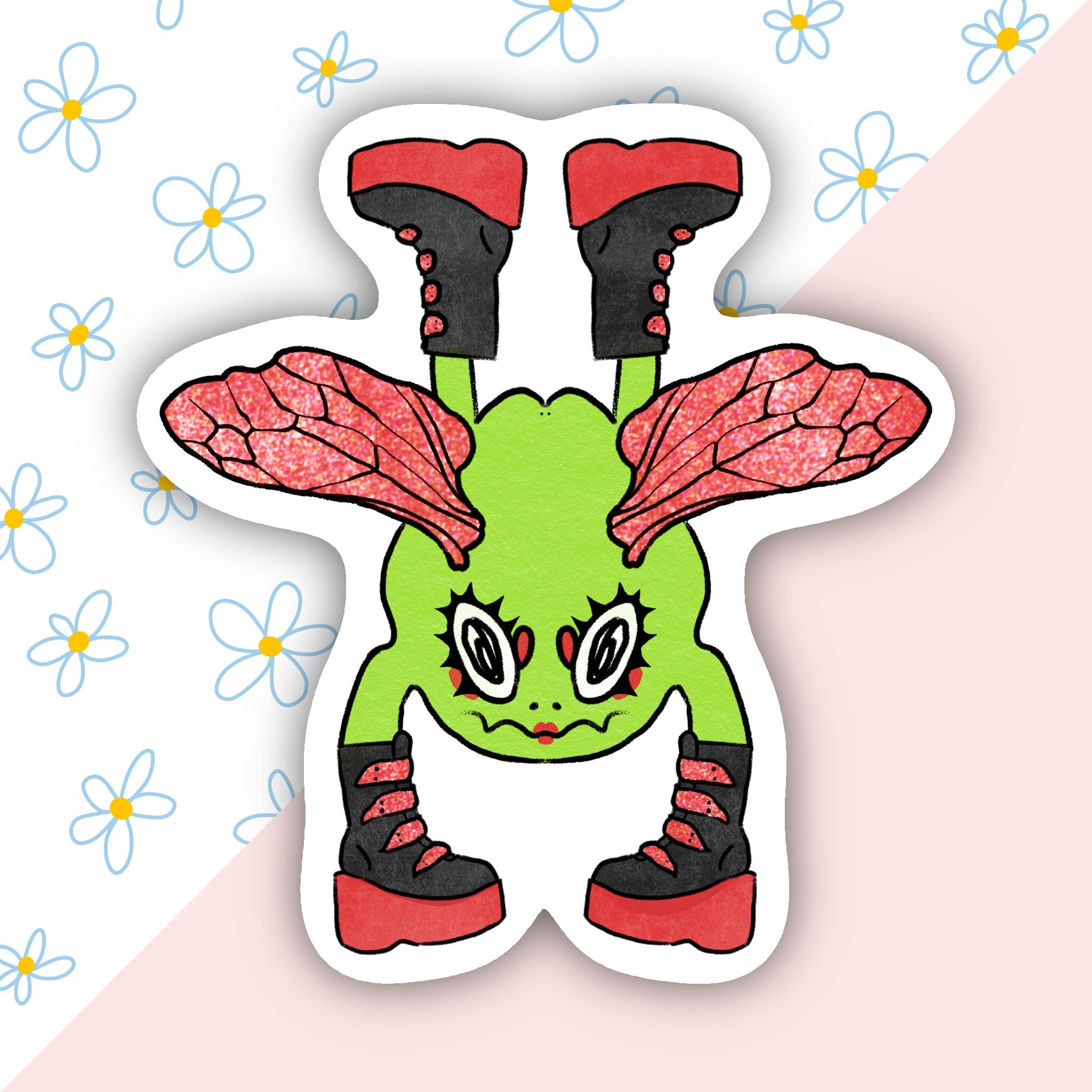 Goth Fairy Toad Sticker | Glitter Details & Glossy Finish | Die Cut - Etsy